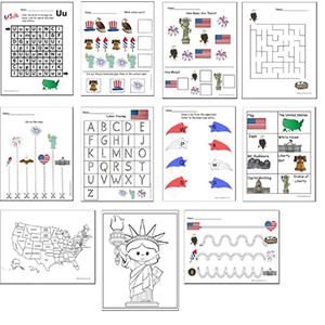 USA Preschool Worksheets Printable – Crafting Jeannie